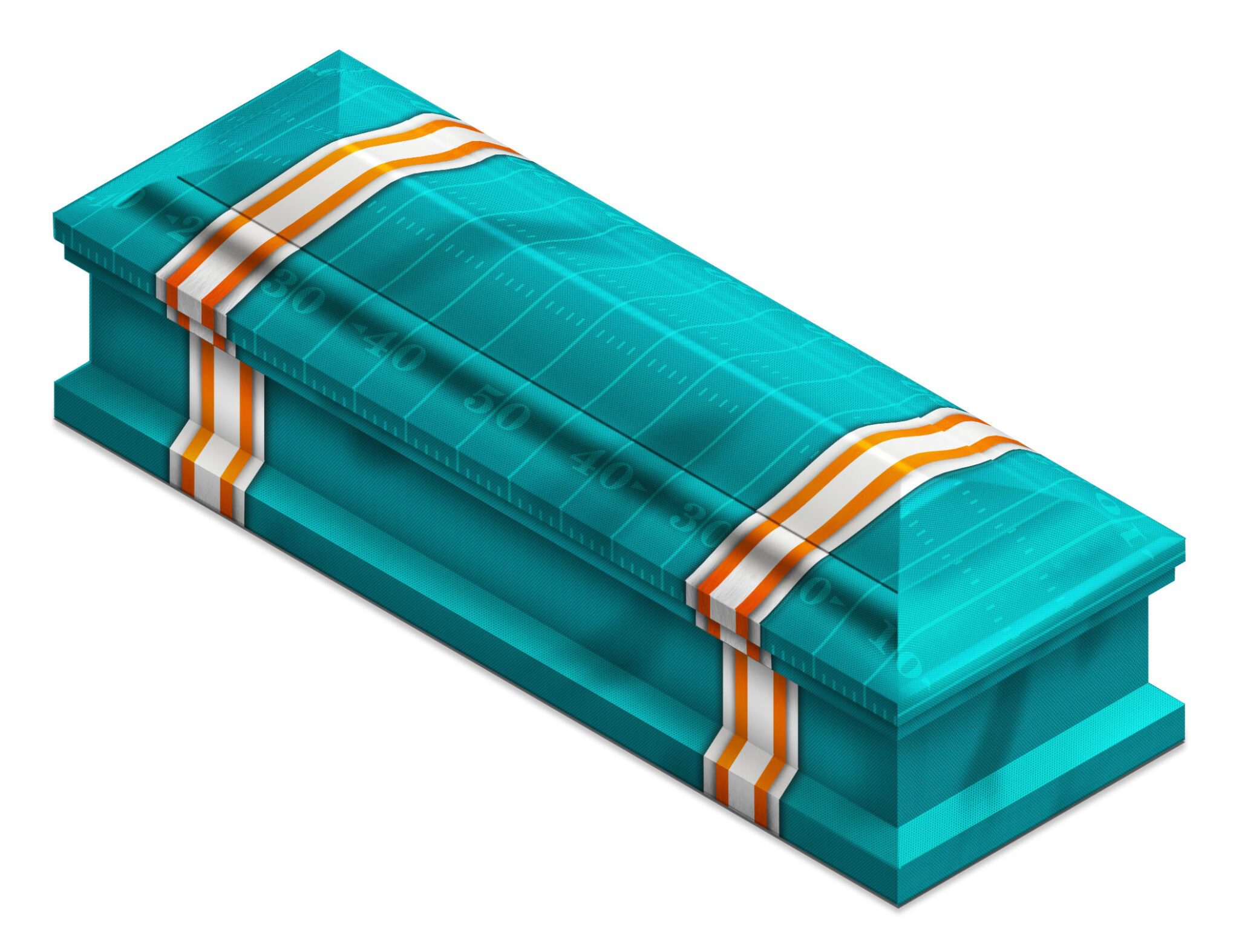 Orange and Teal Field – We Wrap Caskets